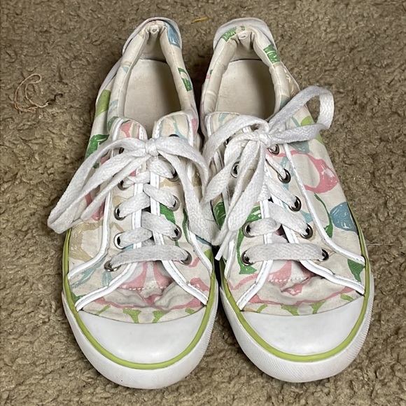 Coach | Shoes | Coach Barrett Leather Trimmed Sneakers | Poshmark